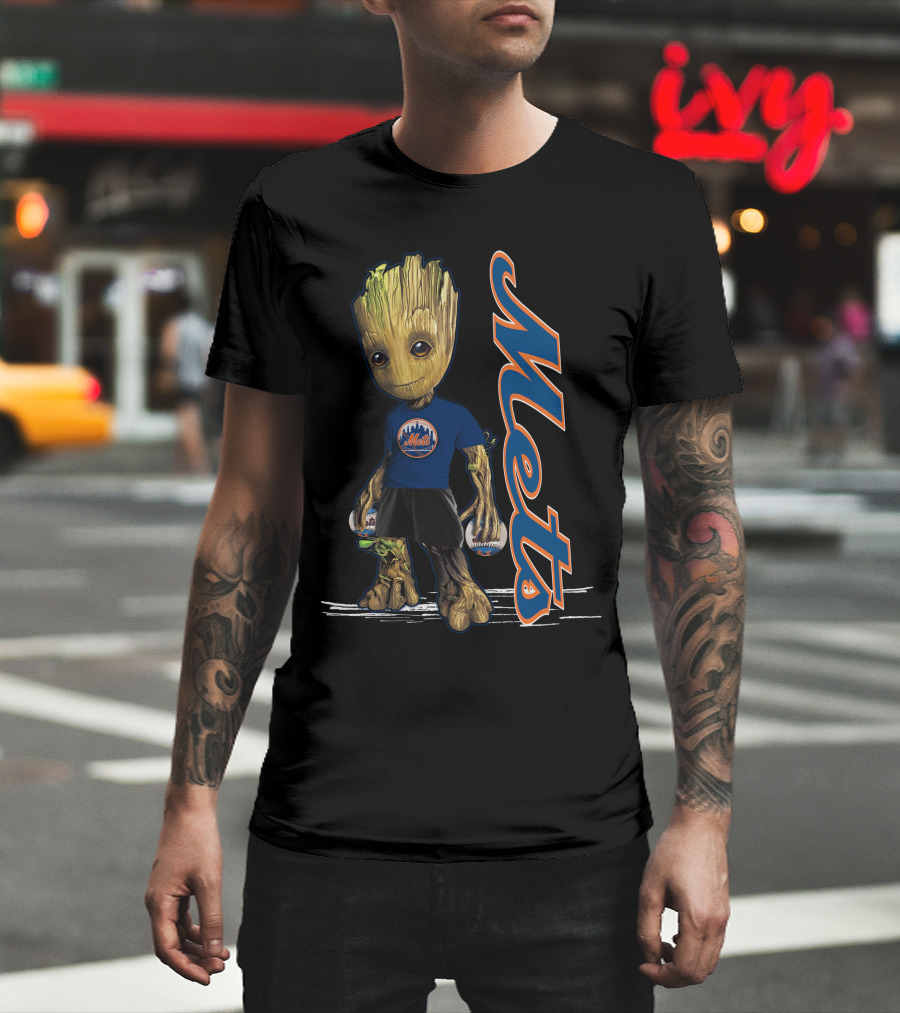 Groot Mets Baseball Fan New York Mets T-Shirt