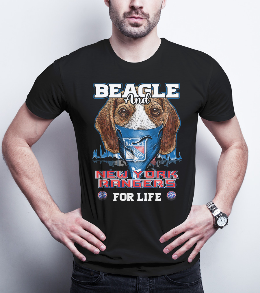 Beagle And New York Rangers For Life T-Shirt