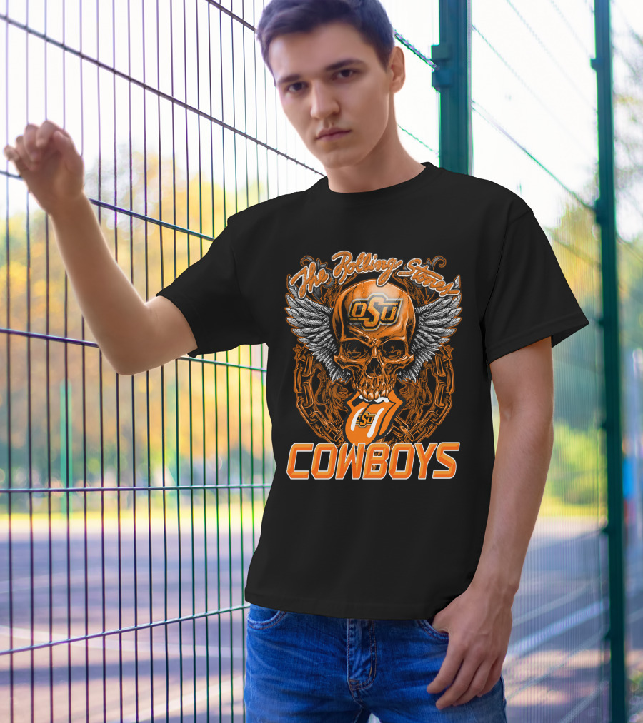 The Rolling Stones Osu Cowboys Skull Wings T-Shirt