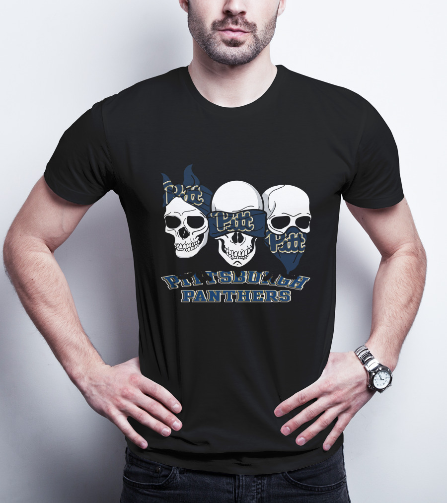 Pittsburgh Panthers Pitt Skull Trio T-Shirt