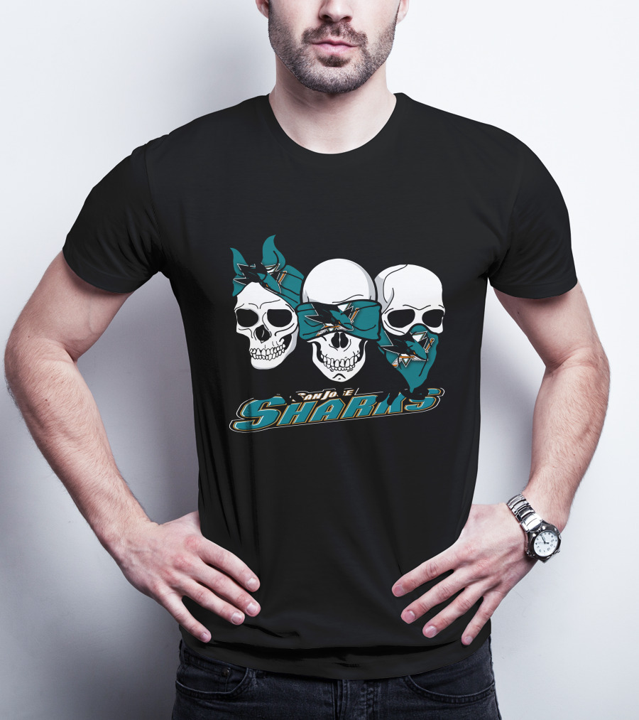 3 Skull San Jose Sharks T-Shirt