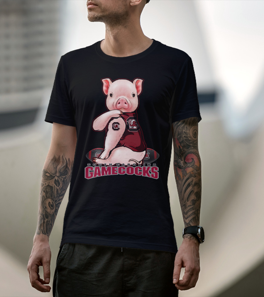 South Carolina Gamecocks Pig Football Fan T-Shirt