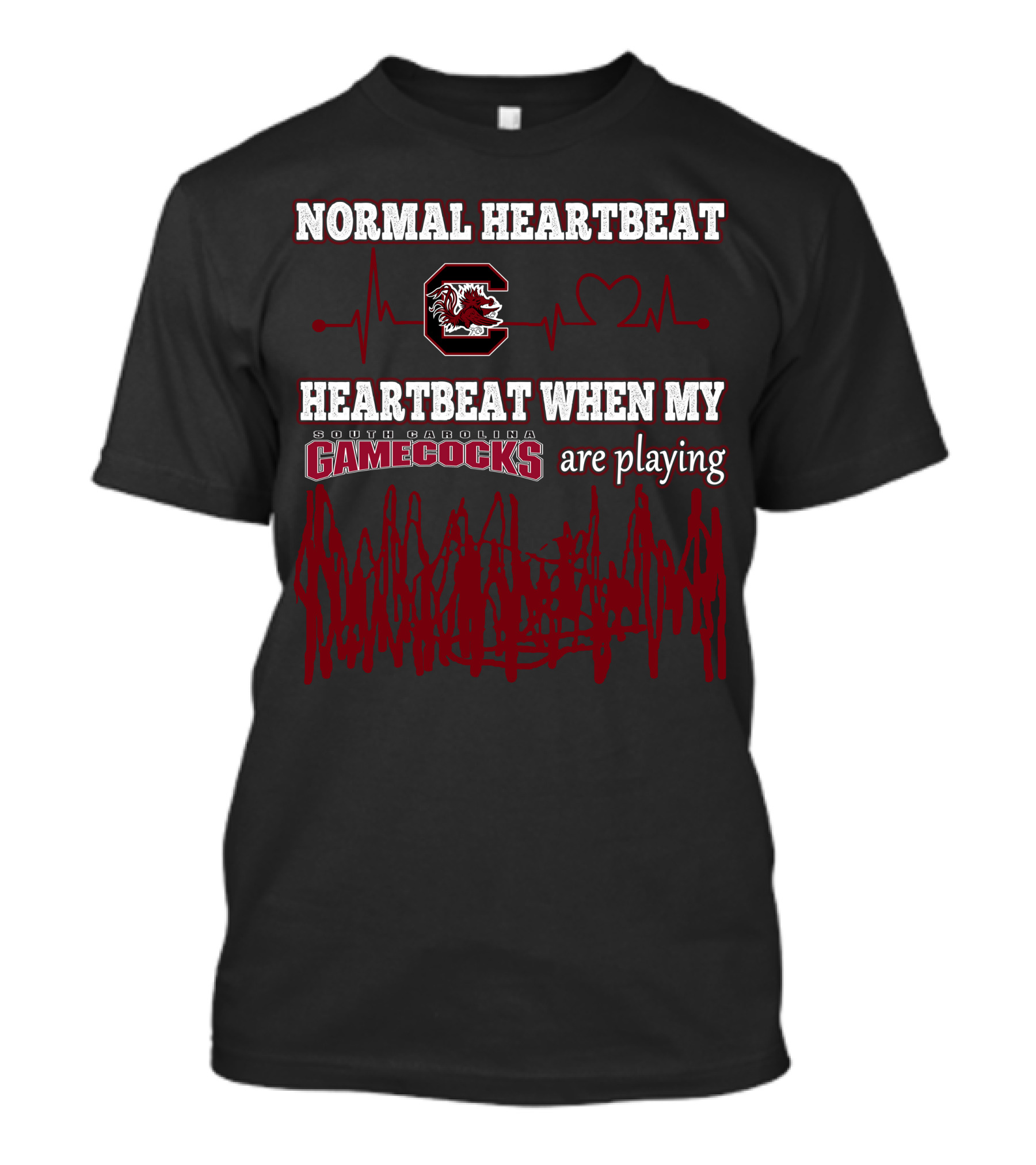 Normal Heartbeat Heartbeat When My South Carolina Gamecocks Are Playing T-Shirt