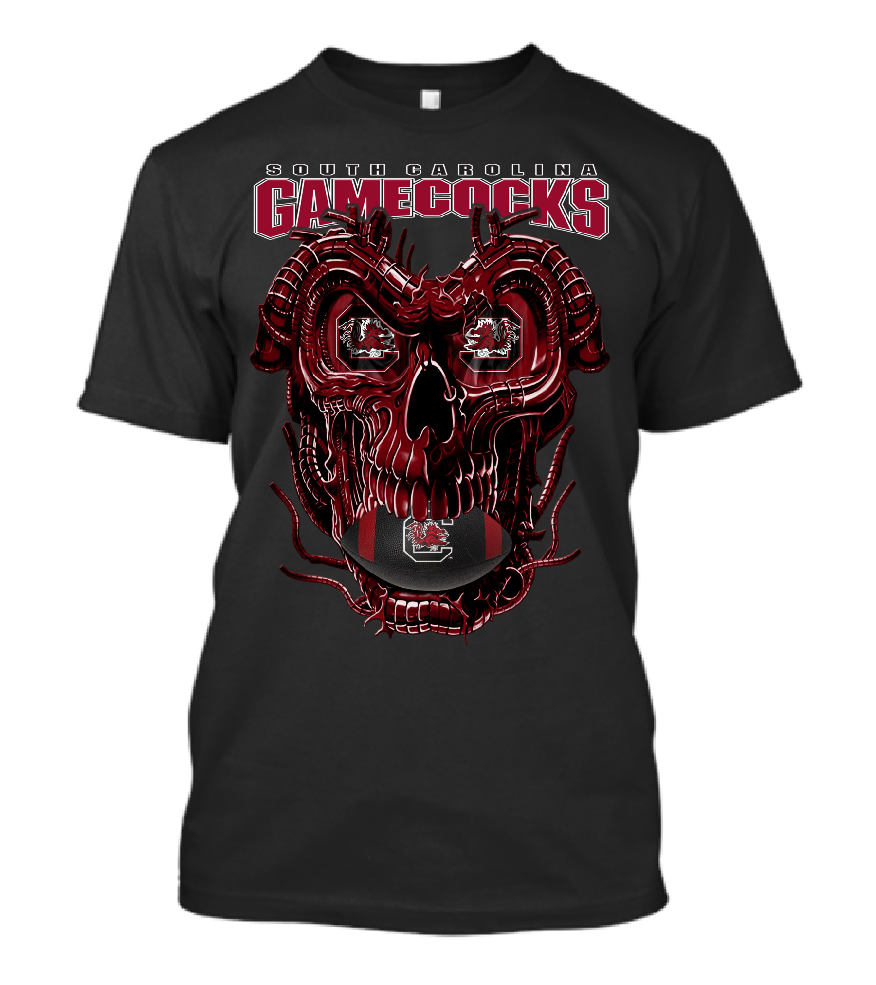 South Carolina Gamecocks Dragonskull Football T-Shirt