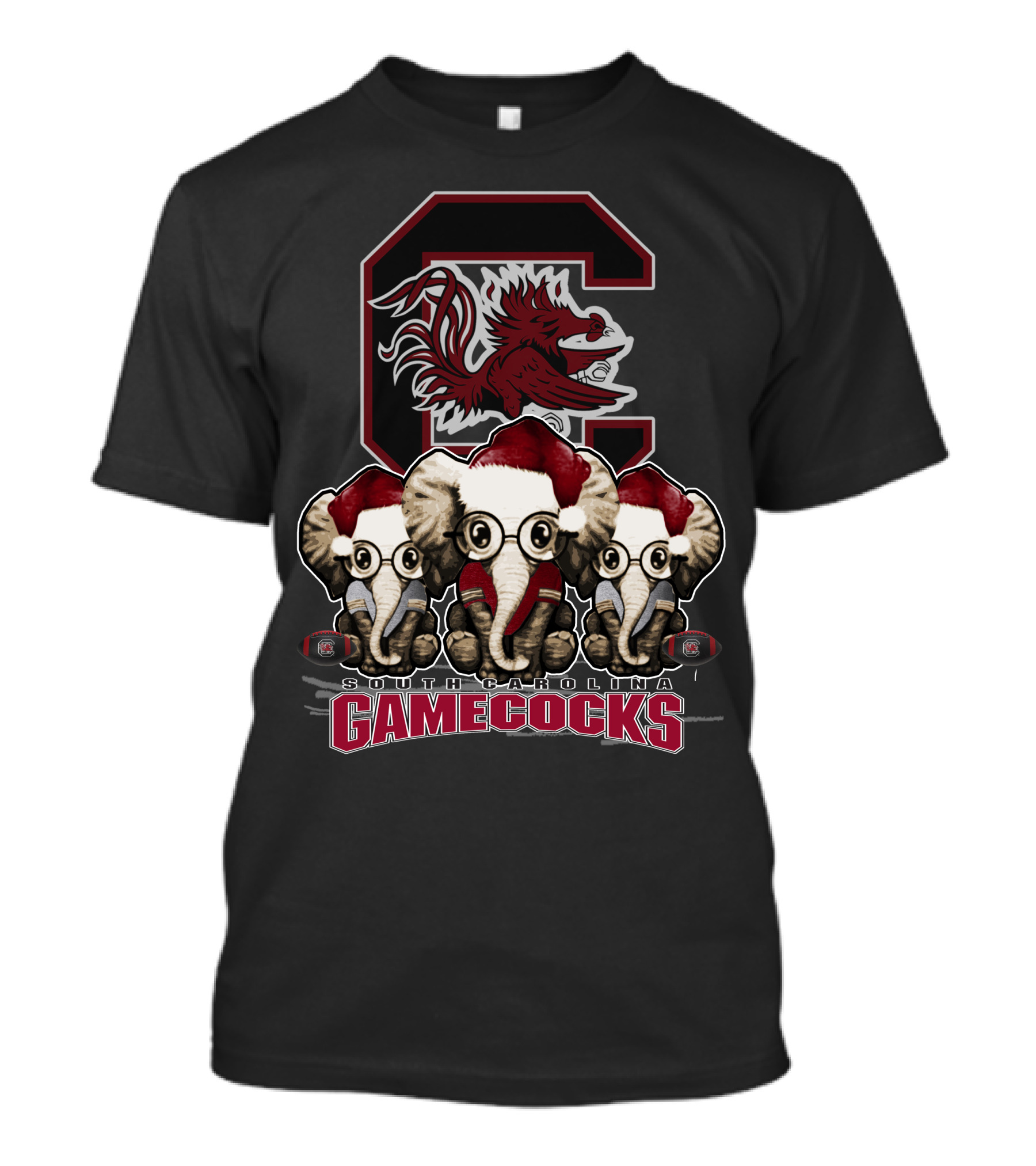 South Carolina Gamecocks Elephants Christmas T-Shirt
