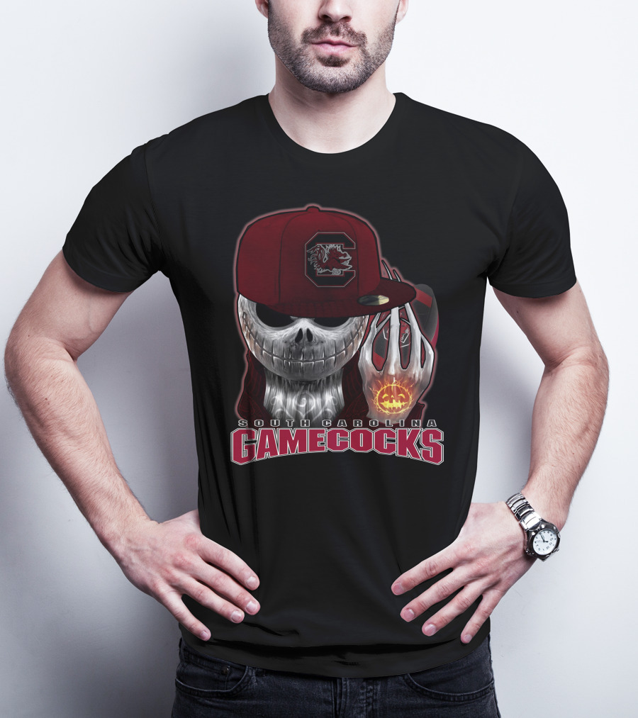 South Carolina Gamecocks Jackskull Halloween T-Shirt