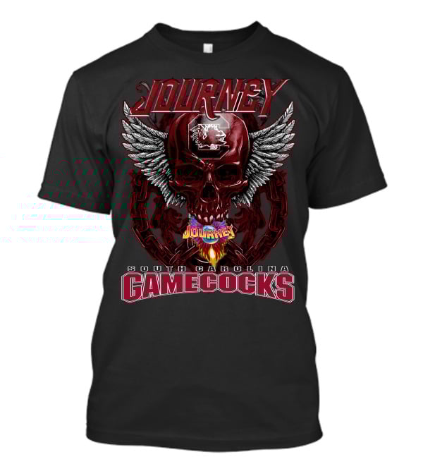 Journey South Carolina Gamecocks Skull Wings T-Shirt