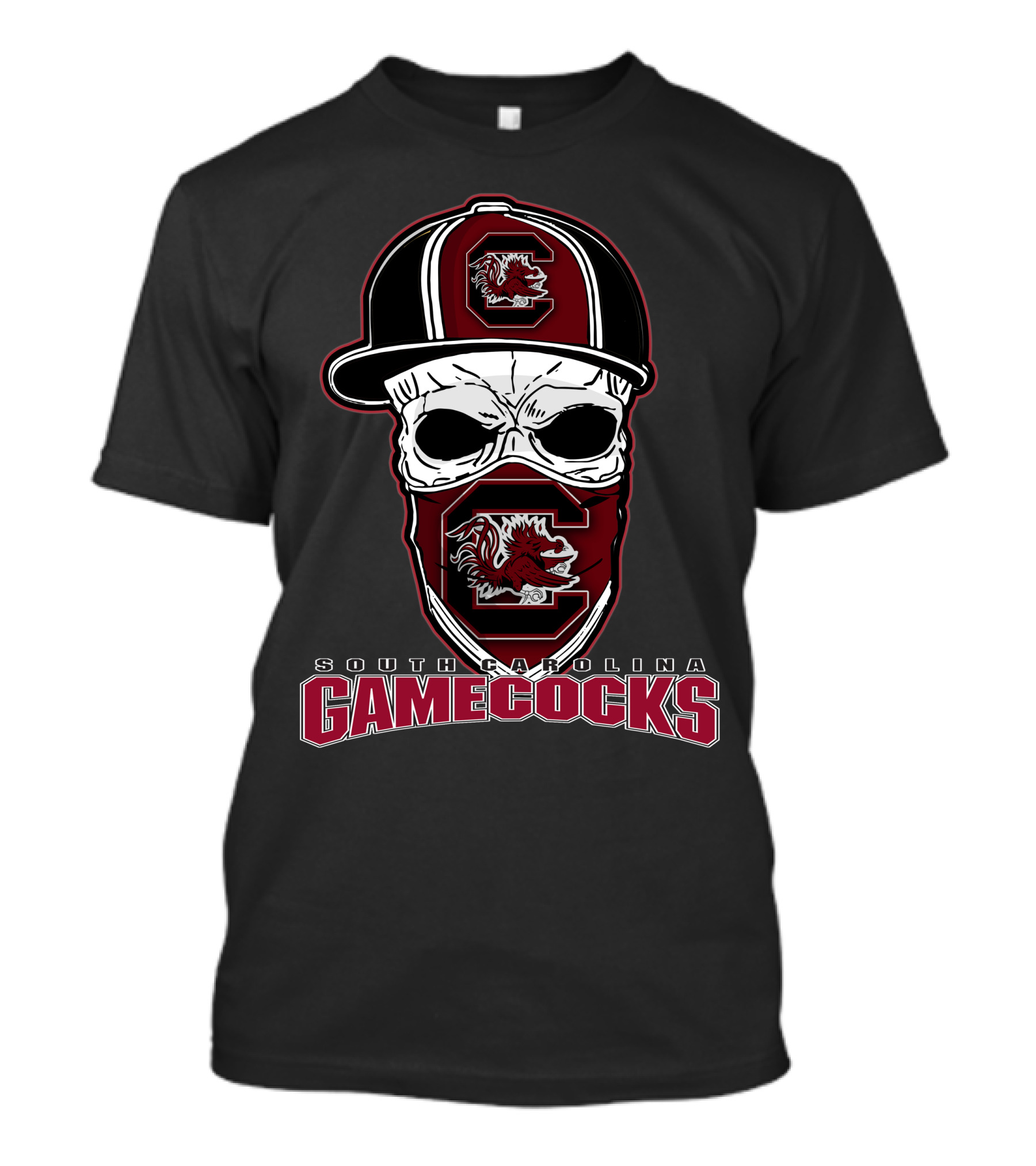 Skull Cap South Carolina Gamecocks T-Shirt