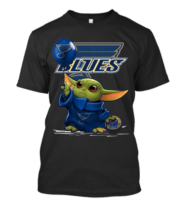 Yoda Baby St. Louis Blues Logo Balloon T-Shirt