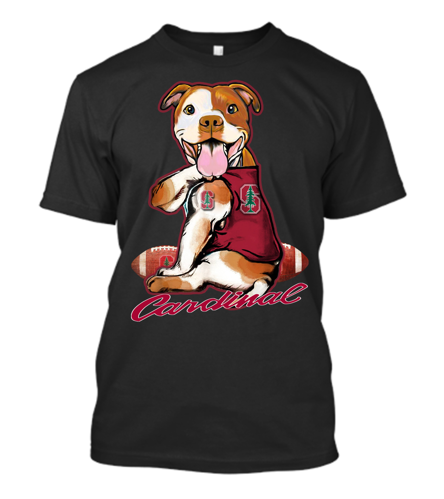 Pitbull Cardinal Stanford Football T-Shirt