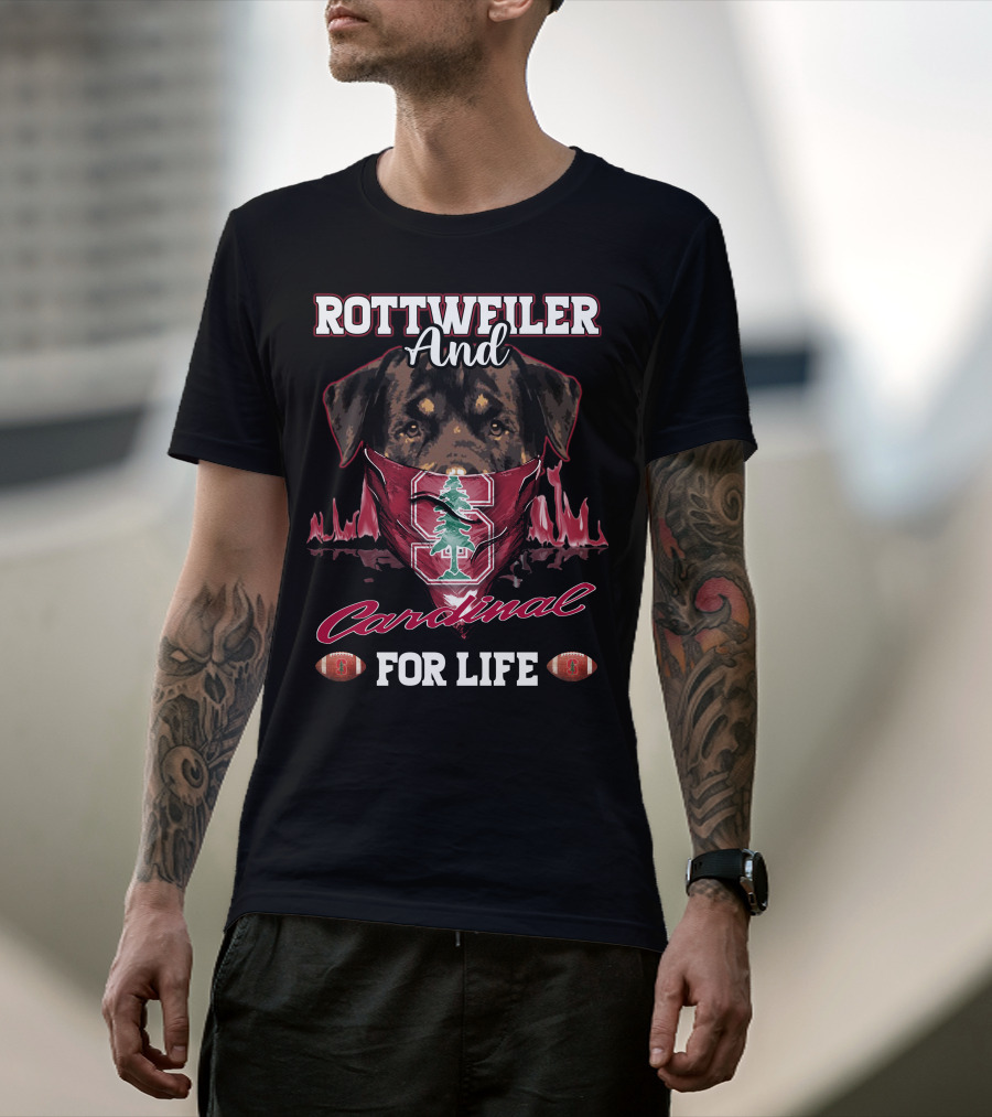 Rottweiler And Cardinal For Life Stanford T-Shirt