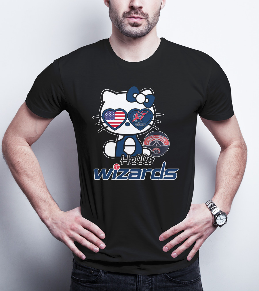 Hello Kitty Washington Wizards USA Fan T-Shirt