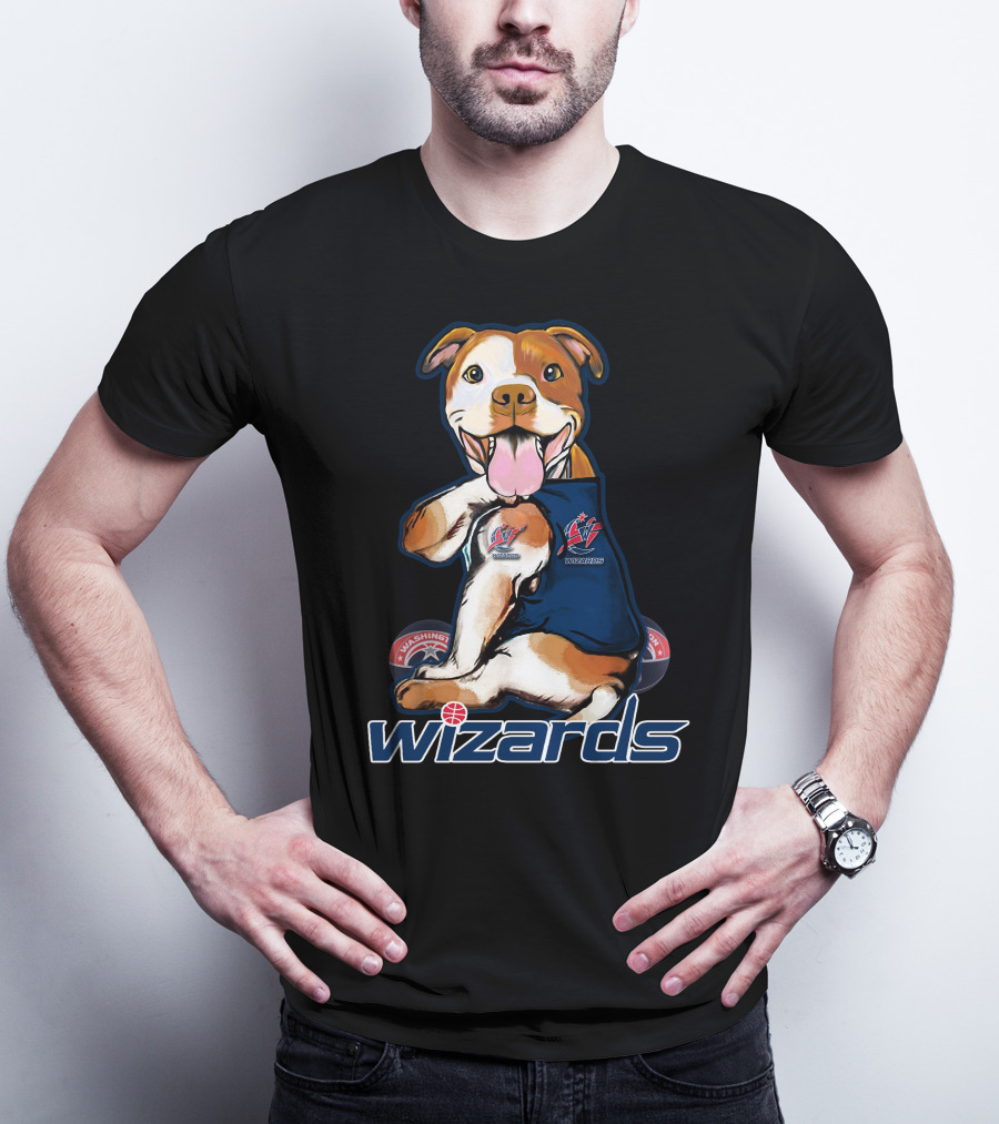 Washington Wizards Pitbull Fan Basketball Mascot T-Shirt