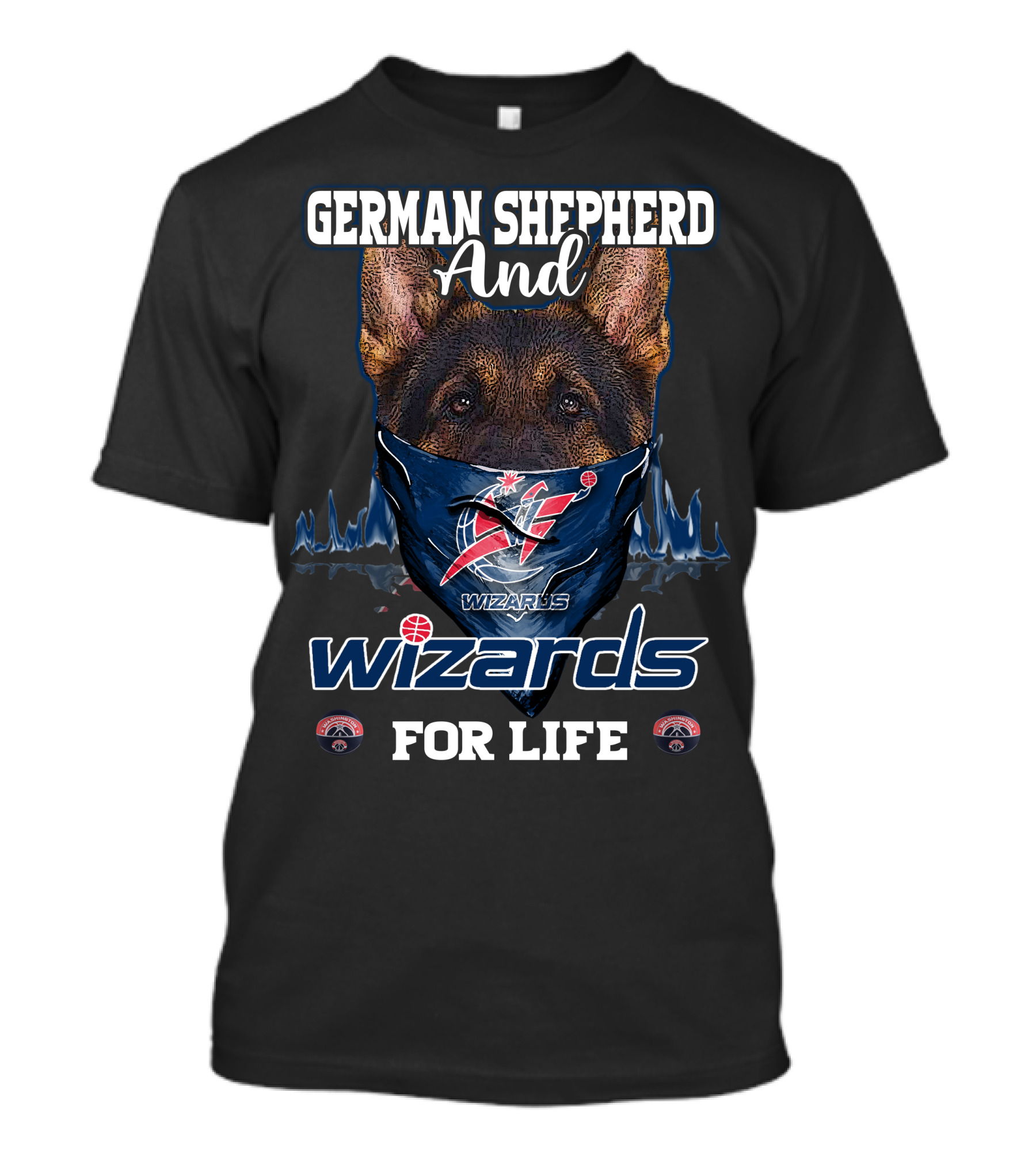German Shepherd And Wizards For Life Washington Wizards T-Shirt
