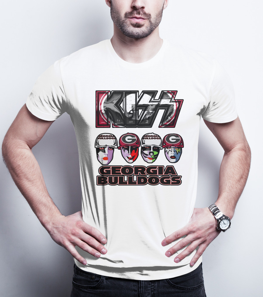 KISS Georgia Bulldogs Mascots Rock Band Makeup T-Shirt