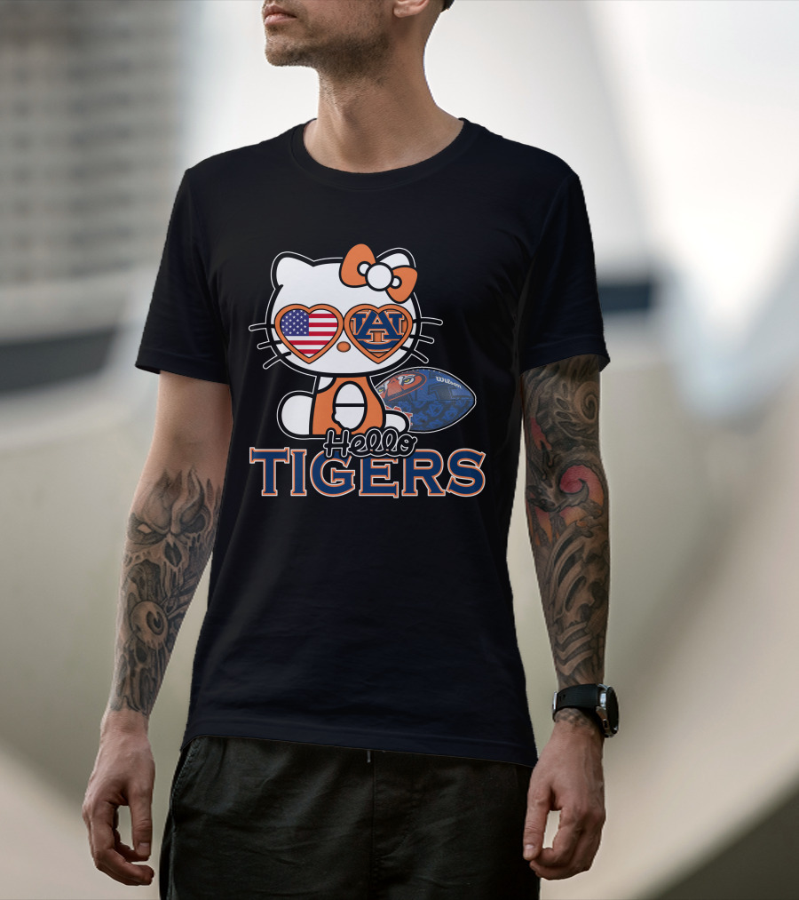 Hello Kitty Auburn Tigers Football USA T-Shirt