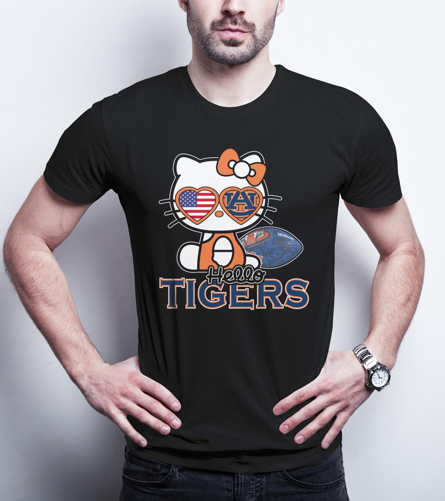 Hello Kitty Auburn Tigers Football USA T-Shirt