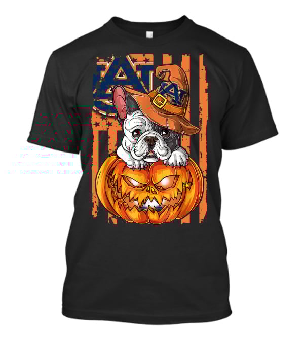 Auburn Tigers Bulldog Halloween Pumpkin T-Shirt