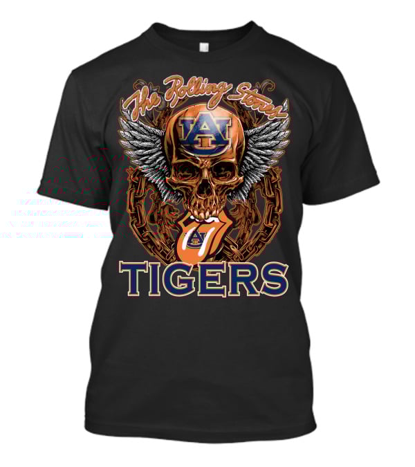 The Rolling Stones Auburn Tigers Skull Winged T-Shirt
