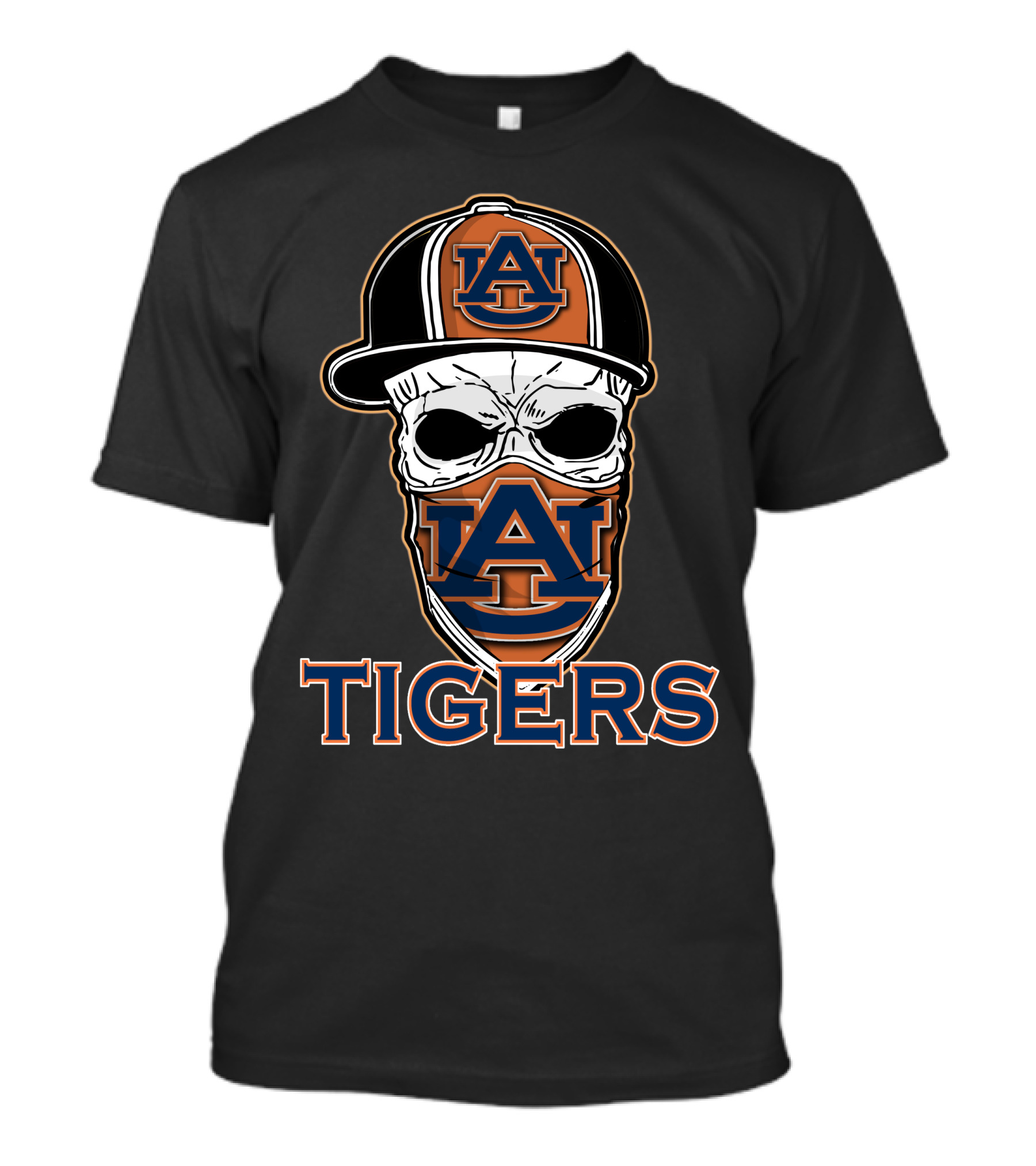 Auburn Tigers Skull Hat T-Shirt