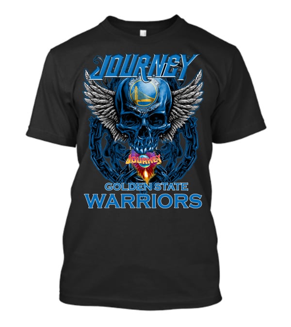 Journey Golden State Warriors Skull Wings Chain T-Shirt