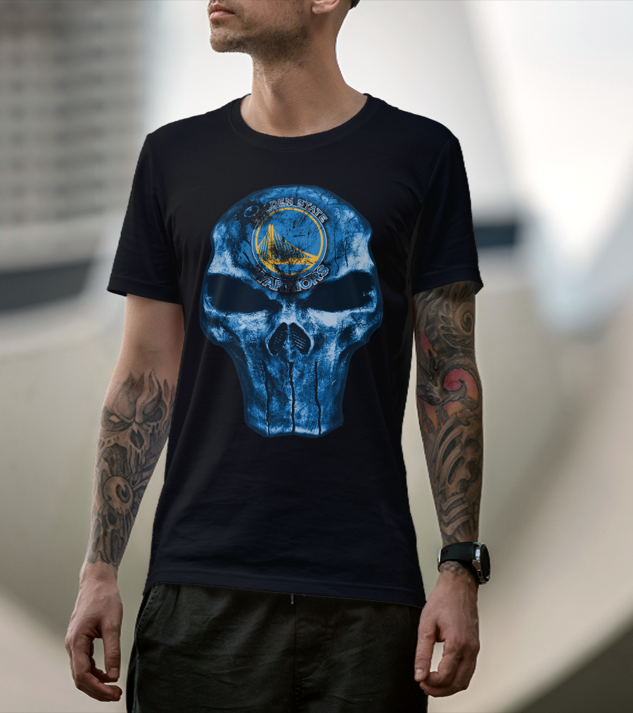 Skull Golden State Warriors Basketball T-Shirt