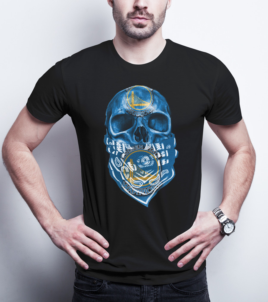 Skull Golden State Warriors Bandana T-Shirt