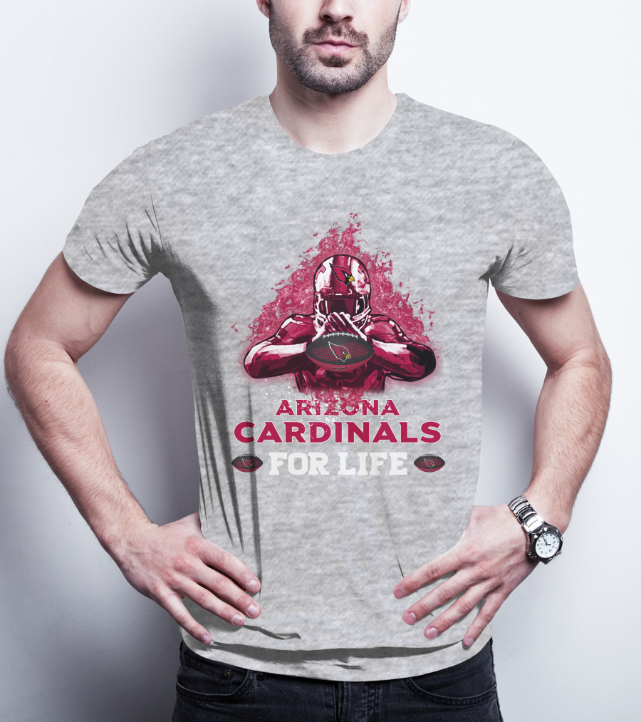 Arizona Cardinals For Life Football Helmet Emblem T-Shirt