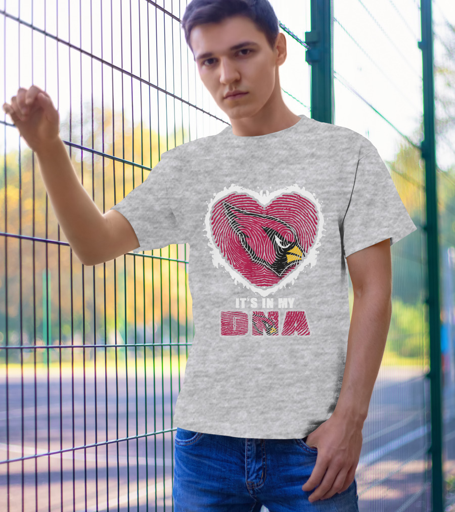 It's In My DNA Arizona Cardinals Heart T-Shirt