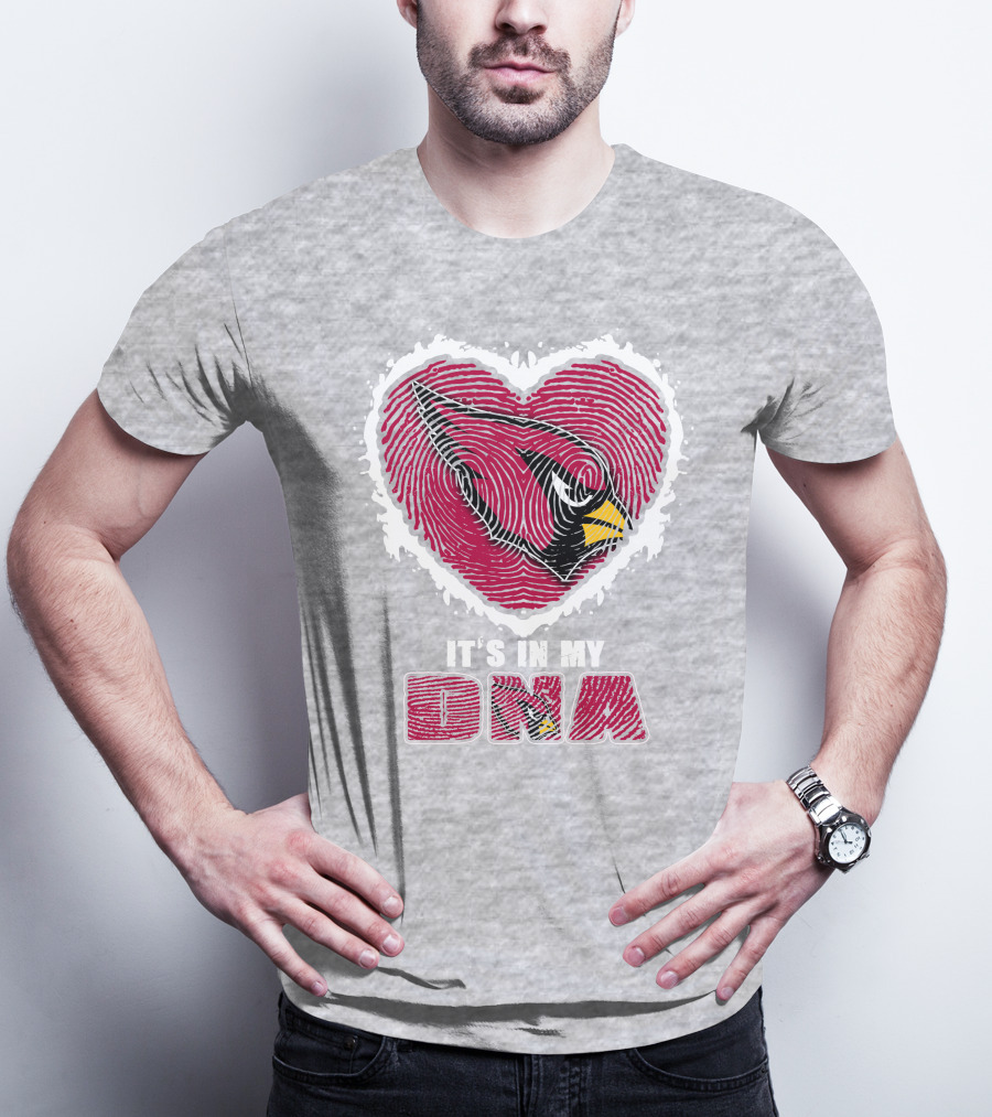 It's In My DNA Arizona Cardinals Heart T-Shirt