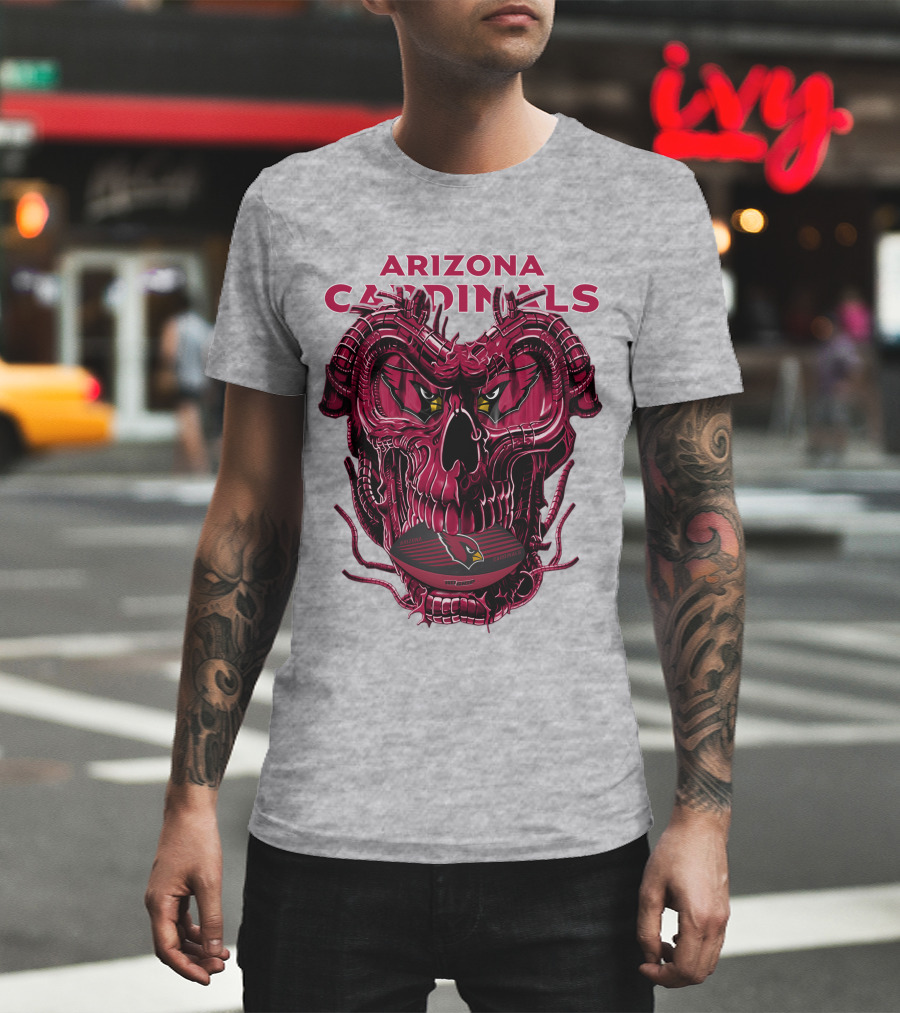 Arizona Cardinals Dragonskull Fusion Gridiron T-Shirt