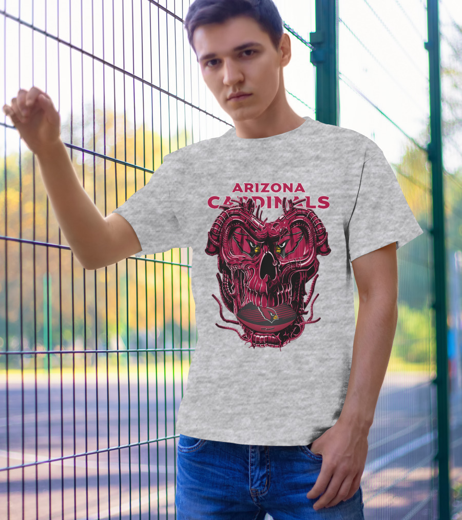 Arizona Cardinals Dragonskull Fusion Gridiron T-Shirt