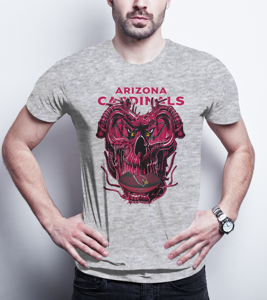 Arizona Cardinals Dragonskull Fusion Gridiron T-Shirt