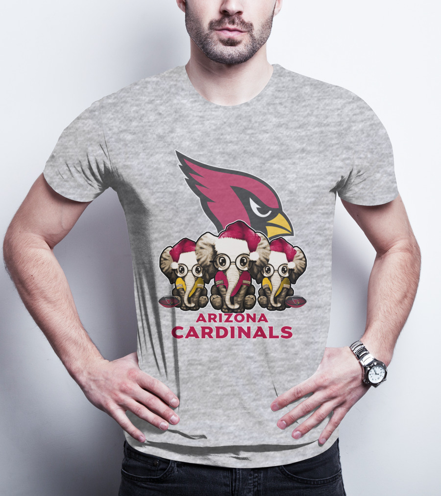 Arizona Cardinals Elephants Xmas T-Shirt