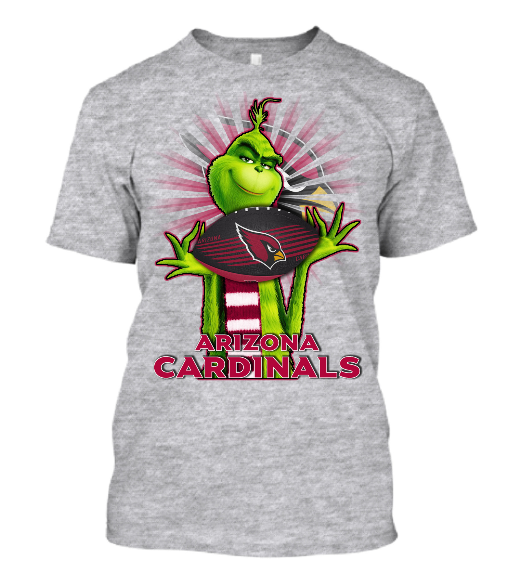 Grinch Holding Arizona Cardinals Football T-Shirt