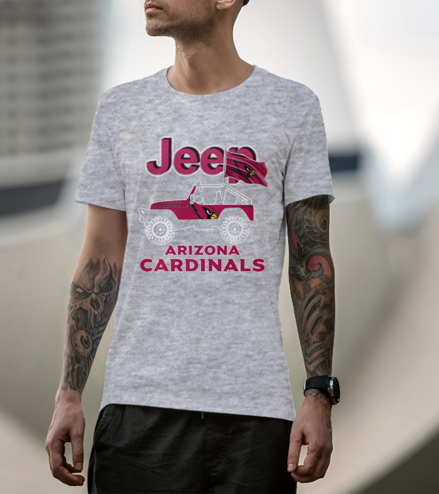 Jeep Arizona Cardinals Off-Road Adventure With Flag T-Shirt