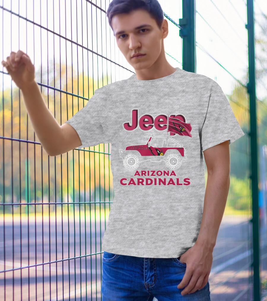 Jeep Arizona Cardinals Off-Road Adventure With Flag T-Shirt