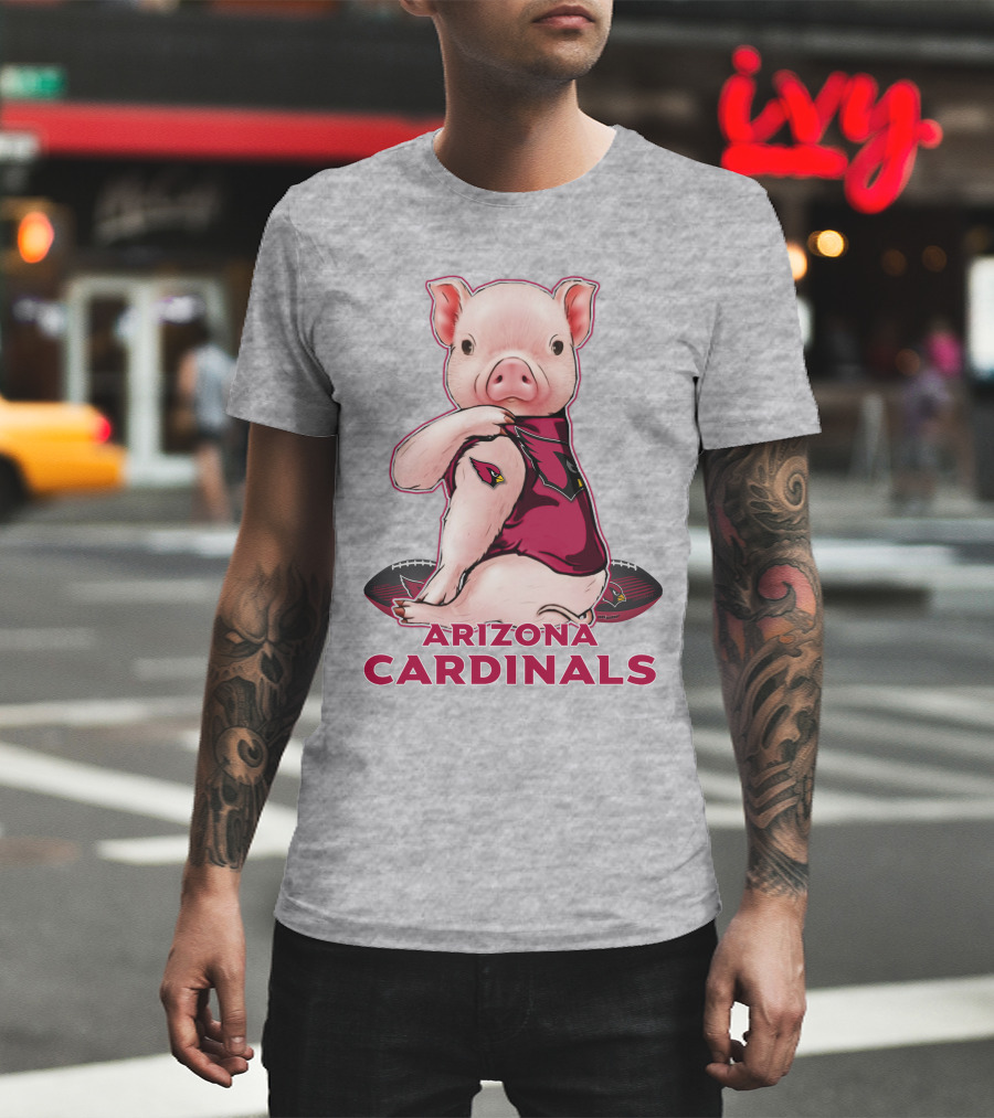 Arizona Cardinals Pig With Football T-Shirt