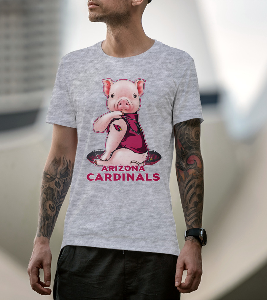 Arizona Cardinals Pig With Football T-Shirt