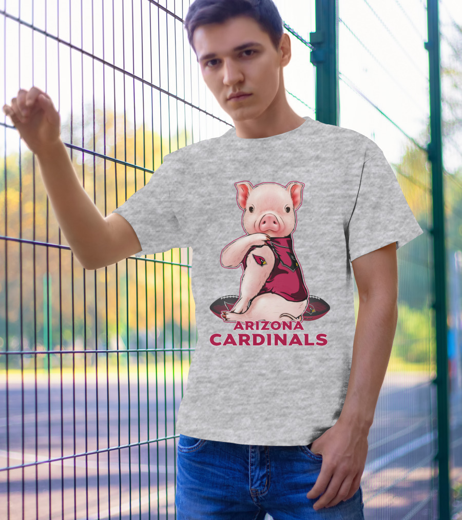 Arizona Cardinals Pig With Football T-Shirt