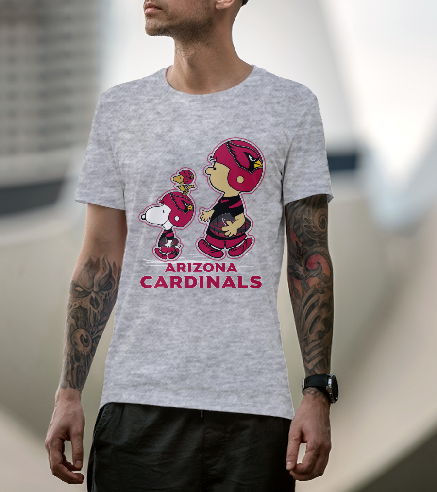 Snpfootball Arizona Cardinals Peanuts Characters Football Helmets T-Shirt