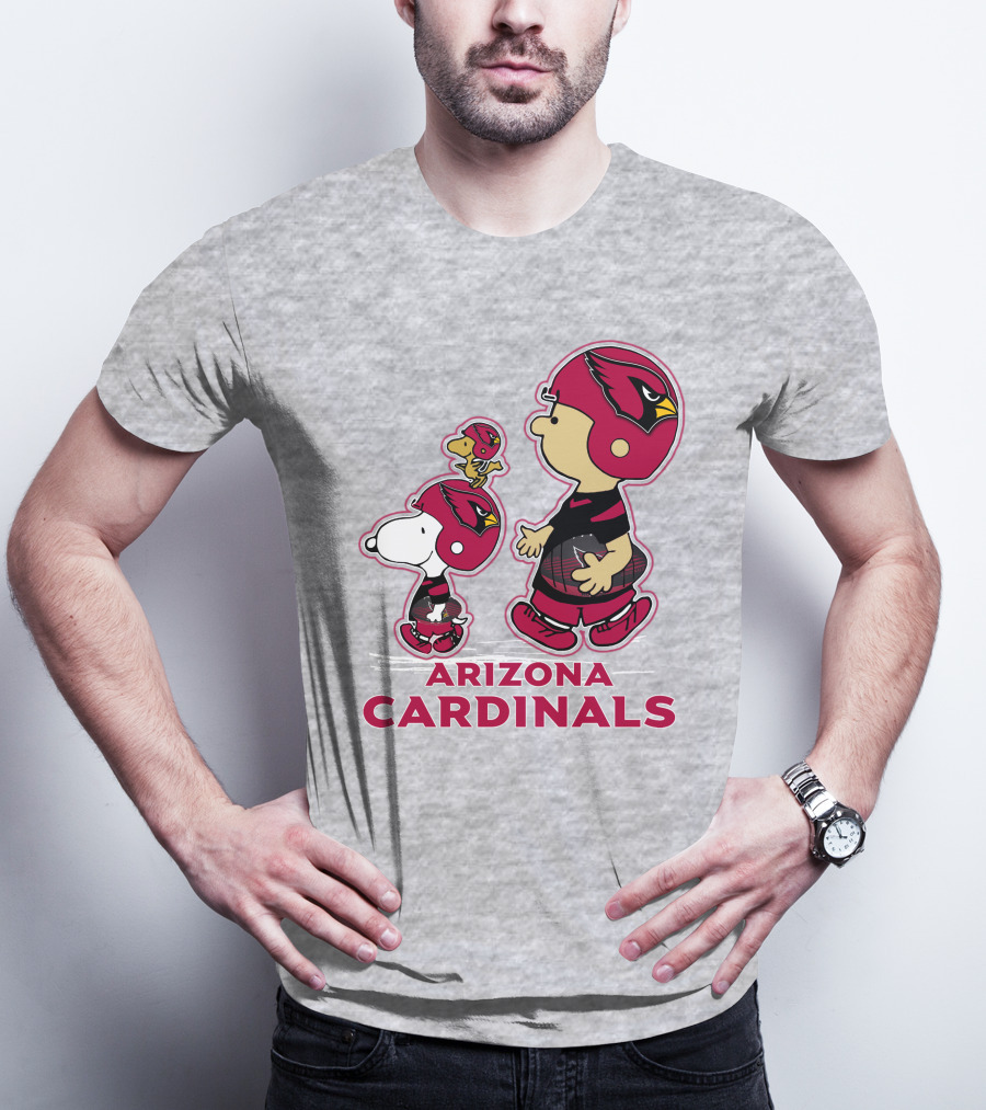 Snpfootball Arizona Cardinals Peanuts Characters Football Helmets T-Shirt