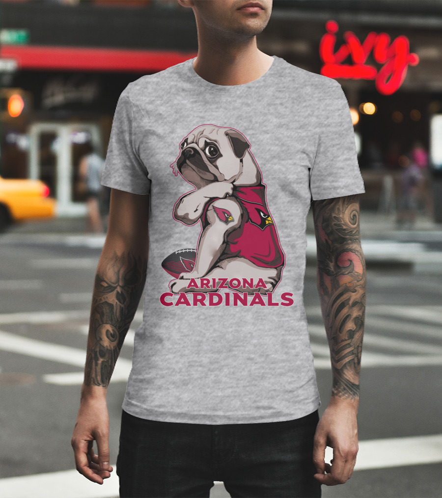 Arizona Cardinals Pug Sports Fan T-Shirt