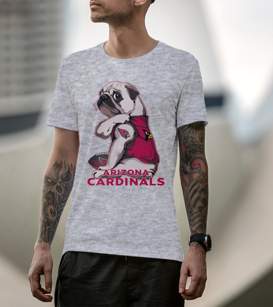 Arizona Cardinals Pug Sports Fan T-Shirt