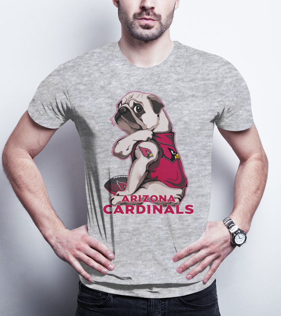 Arizona Cardinals Pug Sports Fan T-Shirt