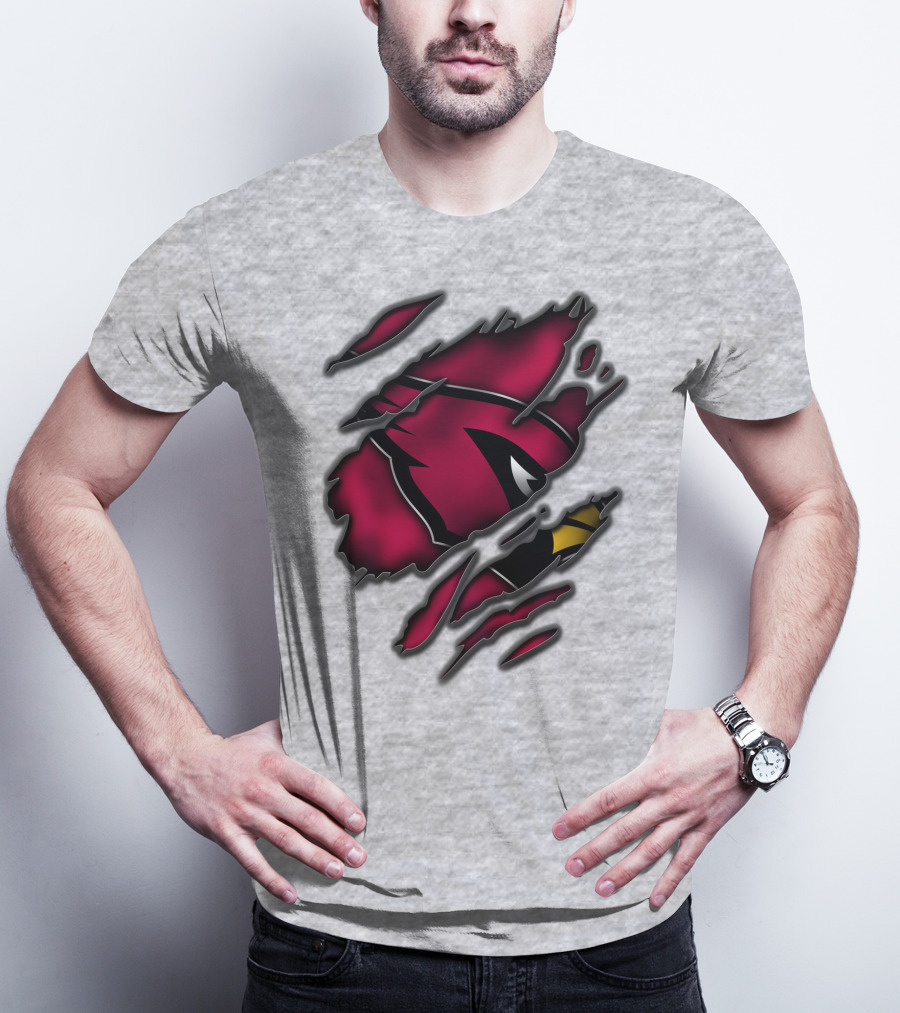 Torn Arizona Cardinals Logo Ripped T-Shirt
