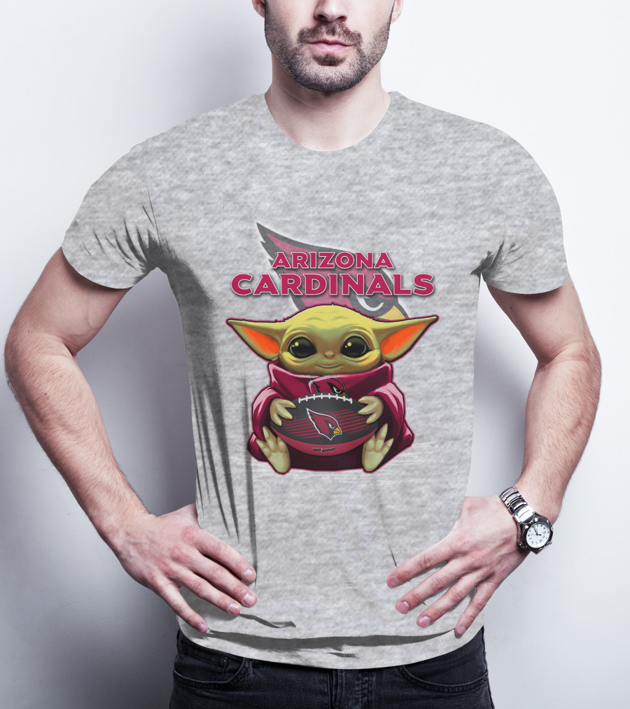 Arizona Cardinals Baby Yoda Football T-Shirt