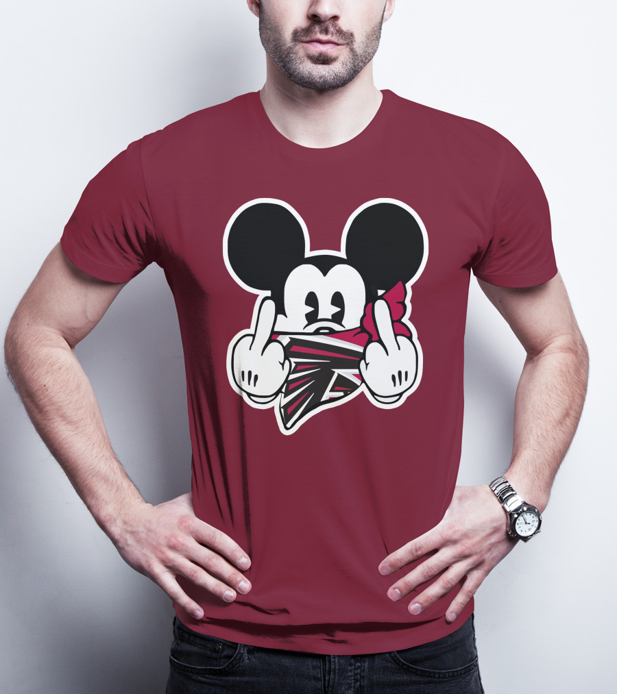Atlanta Falcons Mickey Mouse Bandana Gesture T-Shirt