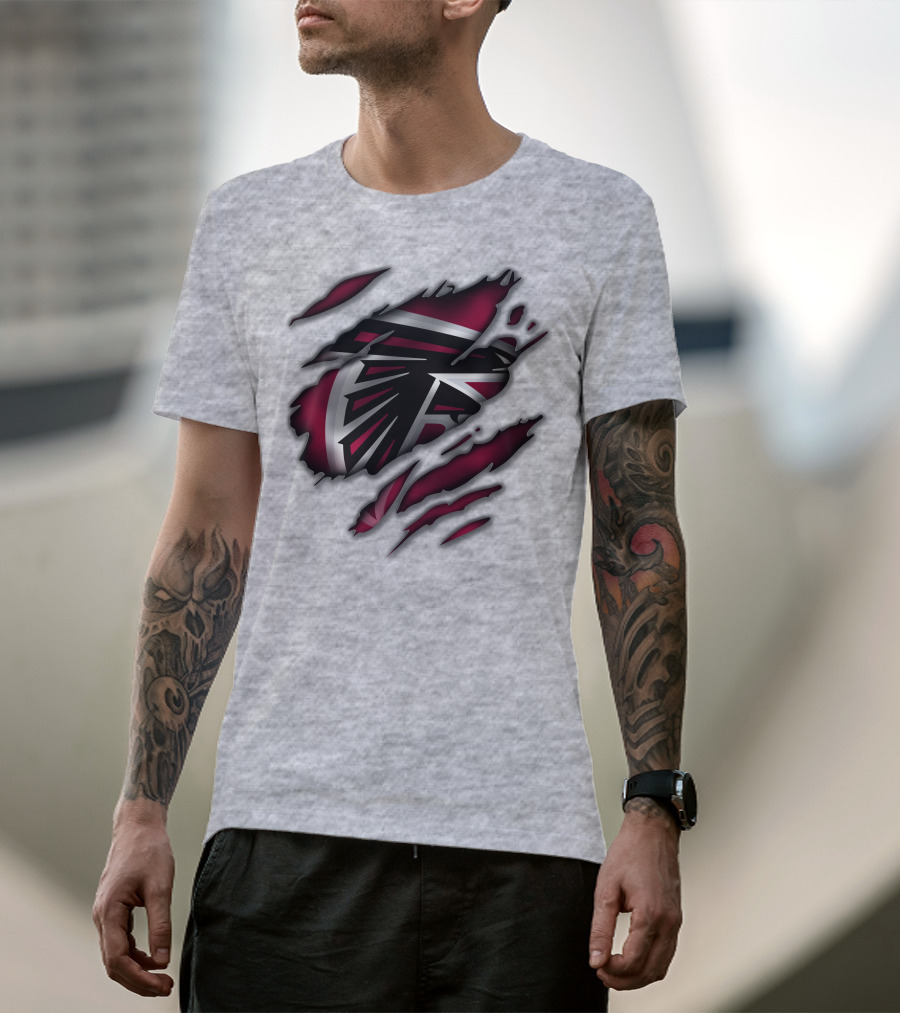 Atlanta Falcons Logo Claw Marks T-Shirt