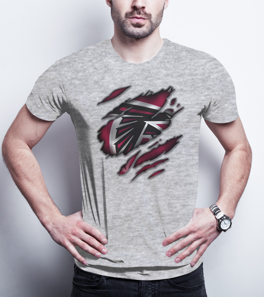 Atlanta Falcons Logo Claw Marks T-Shirt